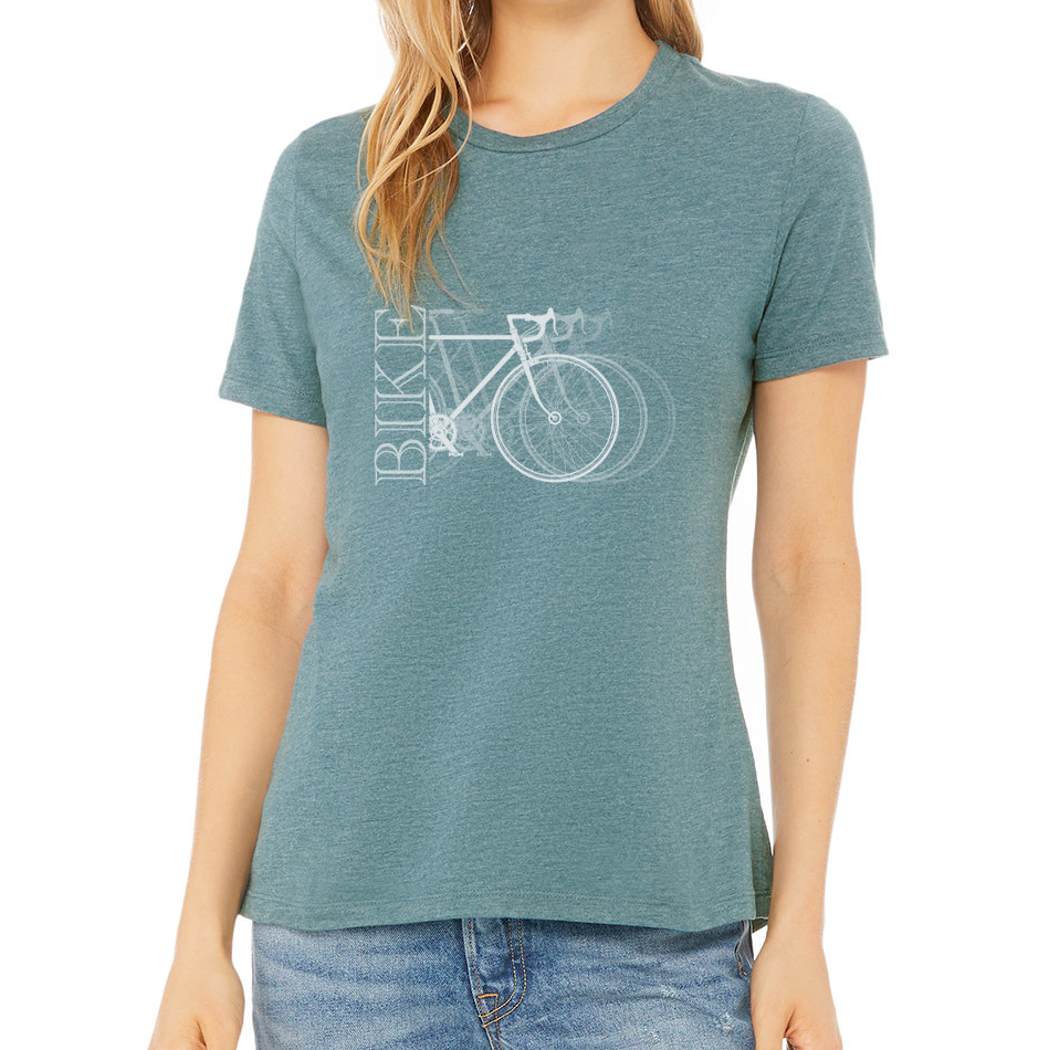 BIKE X3: Ladies' Relaxed Heather CVC Short-Sleeve T-Shirt – Beaverdale ...